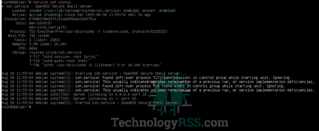 How To Enable SSH On Debian 13 Server - TechnologyRSS